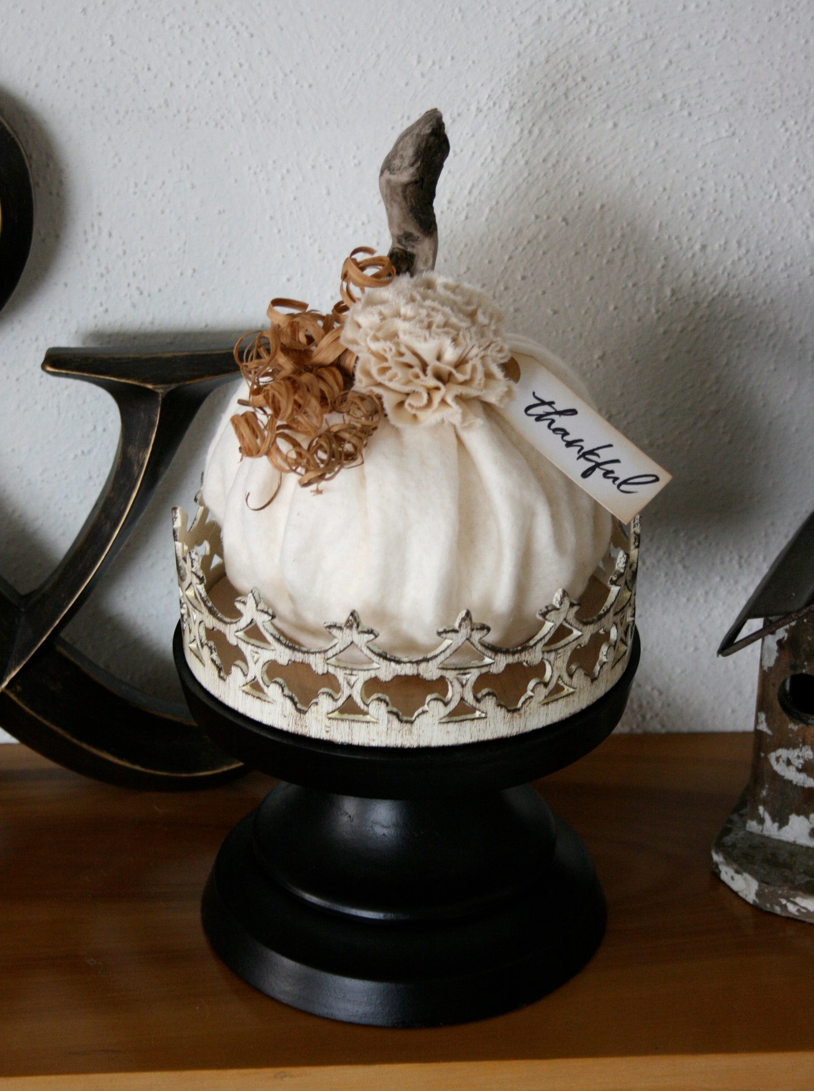 Pumpkin decor Plush Pumpkin Beige Pumpkin Thankful Pumpkin | Etsy