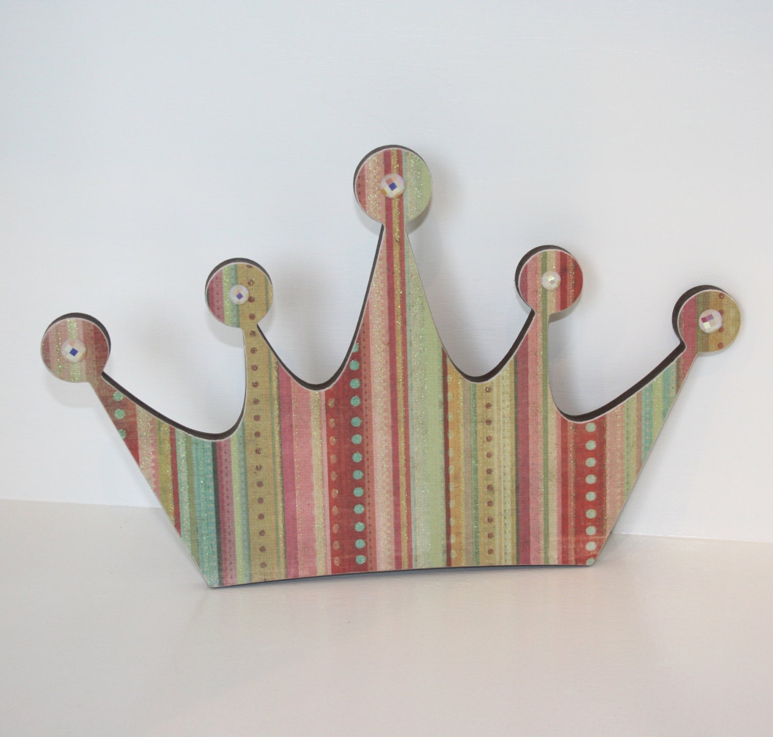 Princess Crown Wall Decor , Retro Stripe Wall Decor, Pink Princess ...