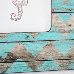 Turquoise Chevron Picture Frame Turquoise Picture Frame - Etsy