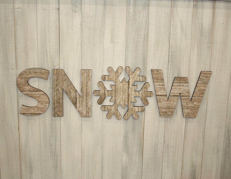 Glitter Wall Letters SNOW Letters Winter Decor Christmas - Etsy
