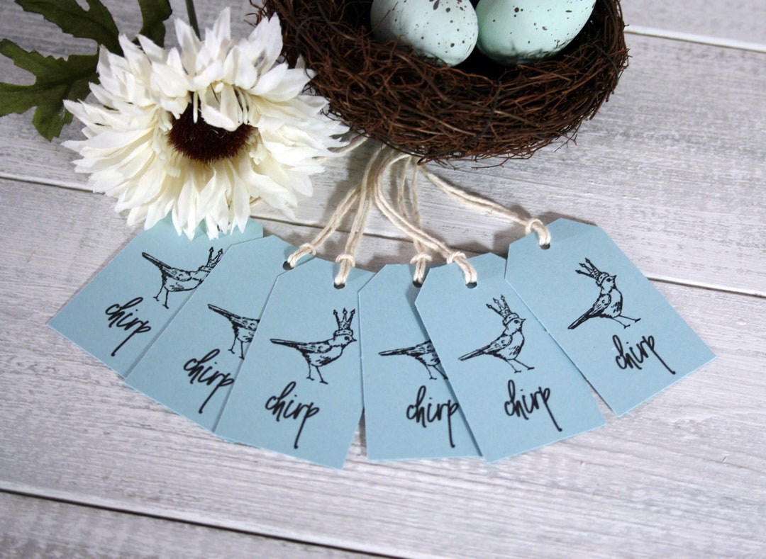 Bird Gift Tags // Set of 6 Gift Tags // Chirp Gift Tags // Shabby Chic ...