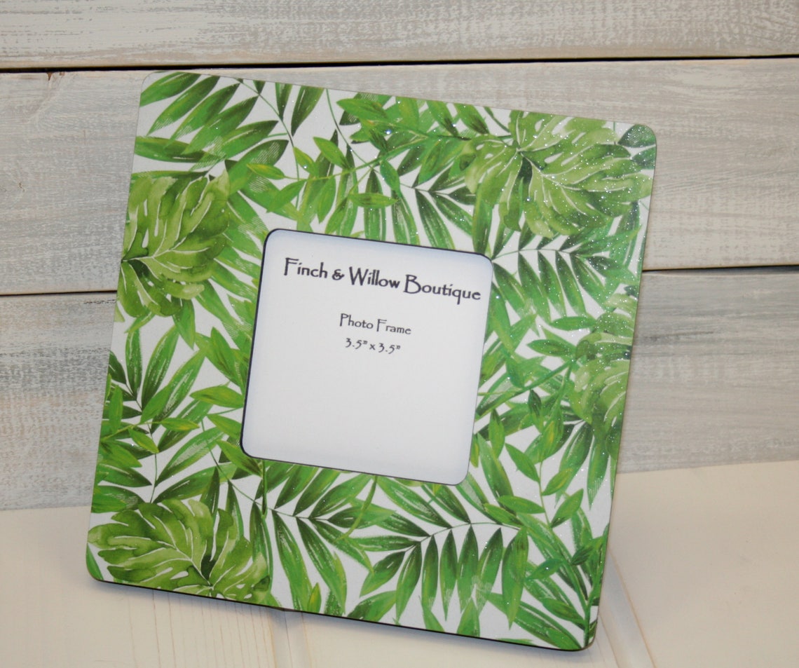 Tropical Picture Frame Tropical Leaves Botanical Picture - Etsy