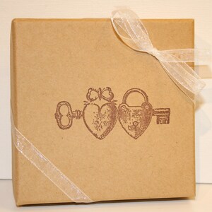 Heart and Key Gift Box Embossed Gift Boxes Paper Gift Box - Etsy