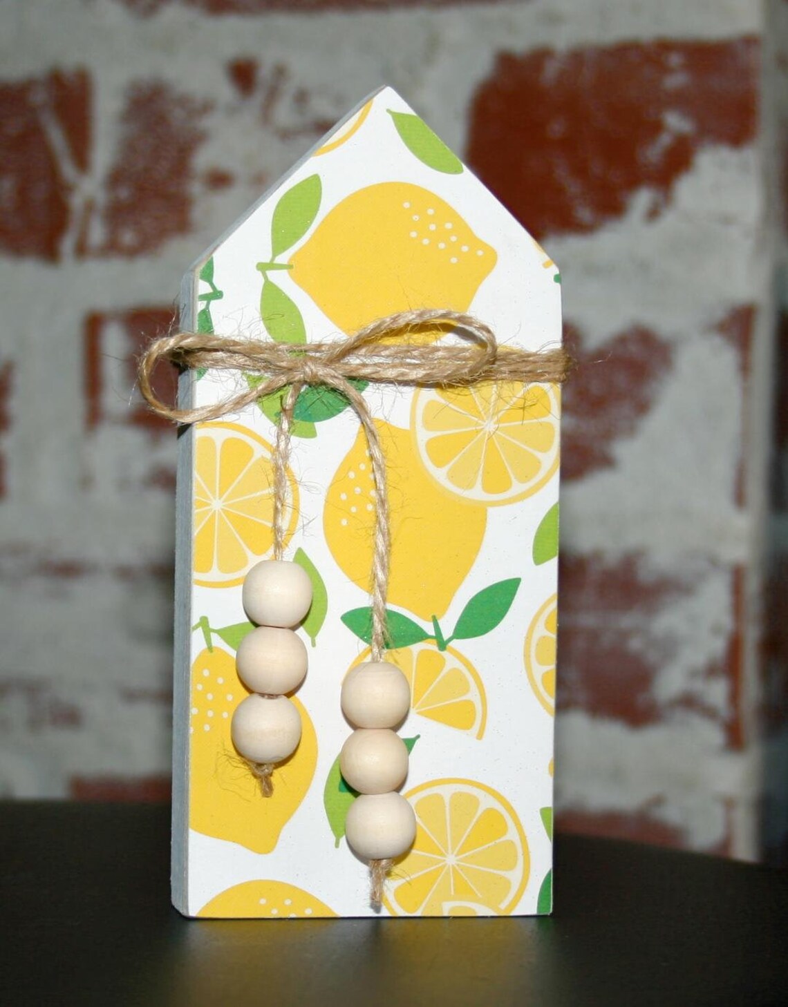 Lemon Mini House Lemon Decor Wood House Mini Wood House - Etsy