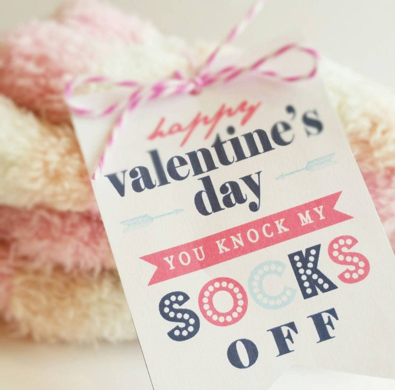 Happy Valentine's Day You Knock My Socks off Printable - Etsy
