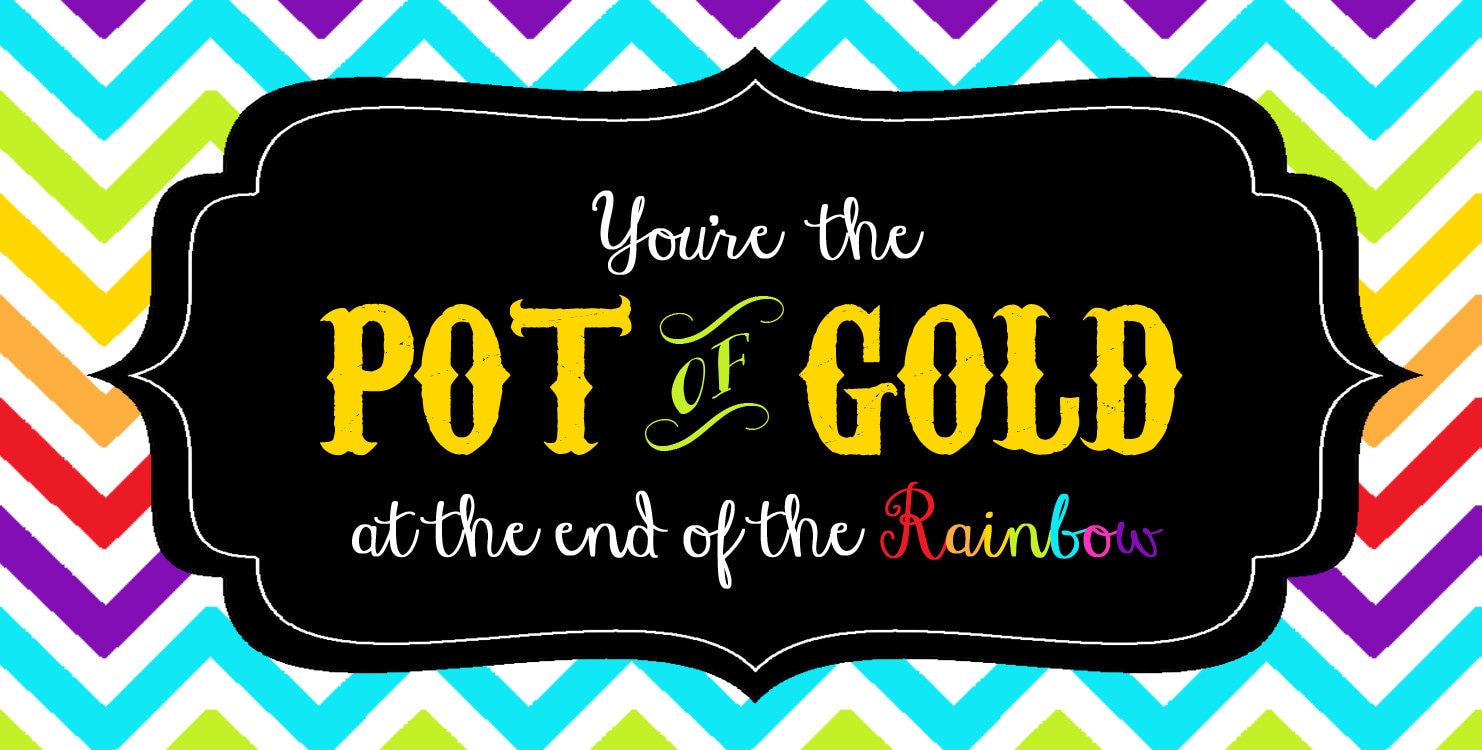 St. Patrick's Day Pot of Gold Goody Goodie Bag Topper - Class Treat ...