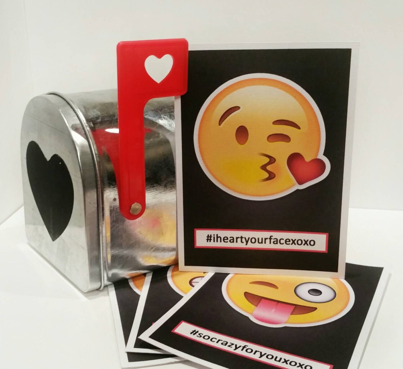 Emoji Valentine's Day Cards Printable Valentines - Etsy