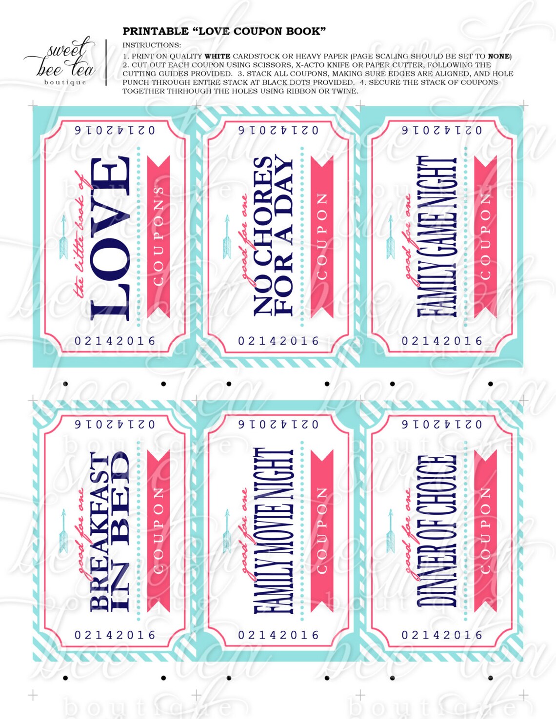 Kids Love Coupon Book Valentine's Day Birthday Gift | Etsy