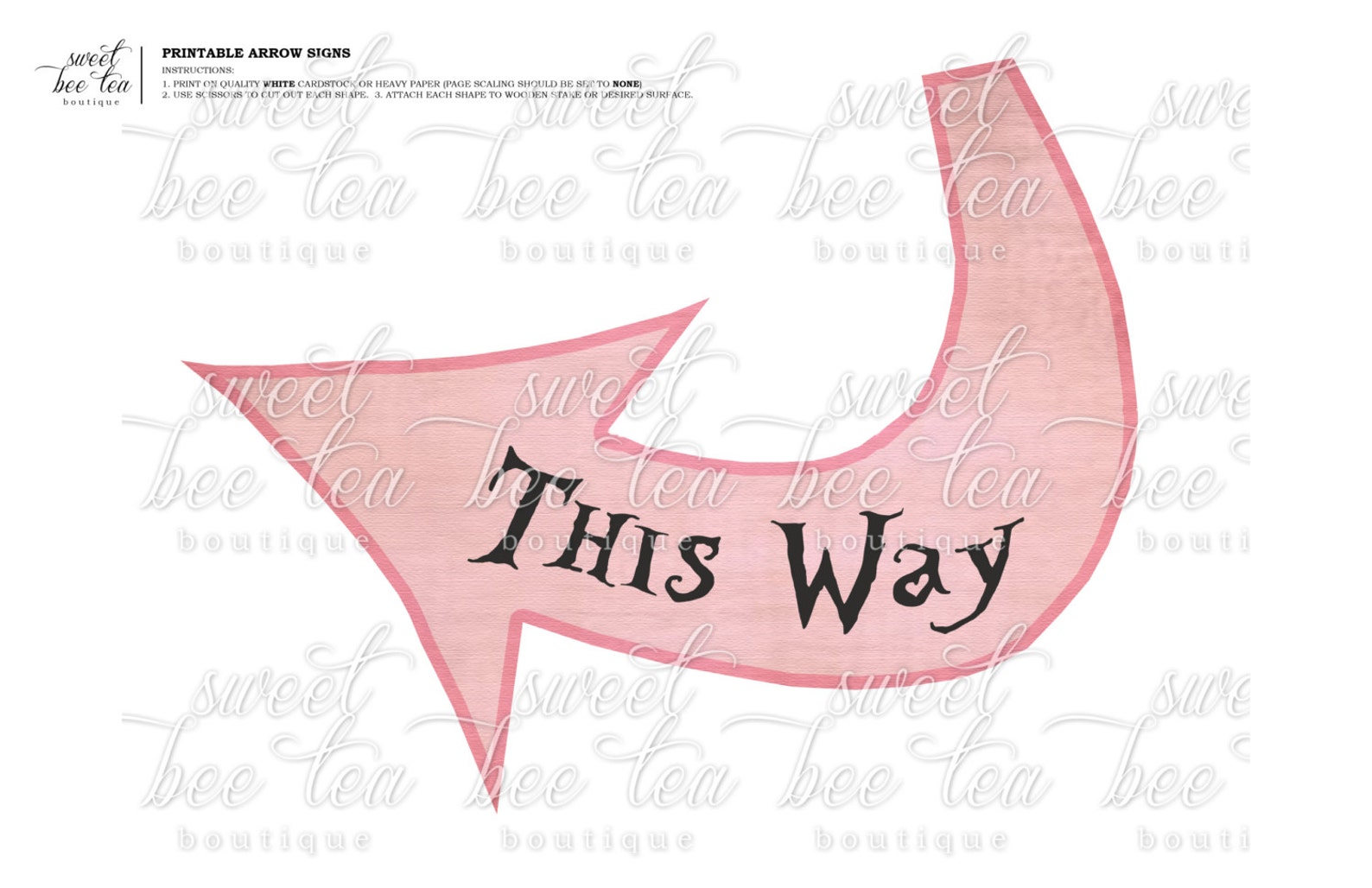 Alice in Wonderland - Printable Arrow Signs - Birthday Tea Party ...