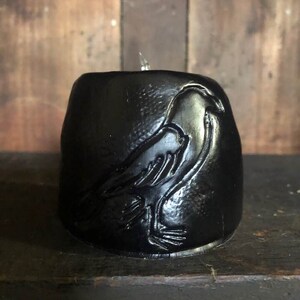 Raven Black Beeswax Flameless Candle W/timer Tealight - Etsy