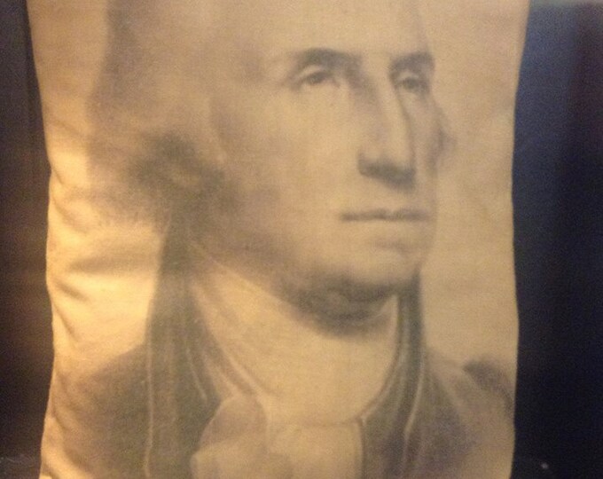 George Washington Primitive Pillow - Etsy