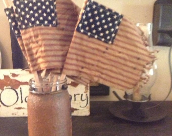 Set of 5 Primitive Crock Flags - Etsy