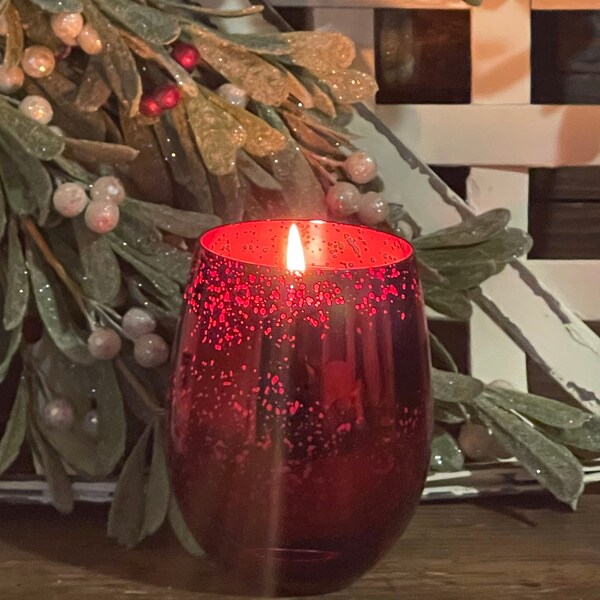 Red Mercury Glass - Etsy