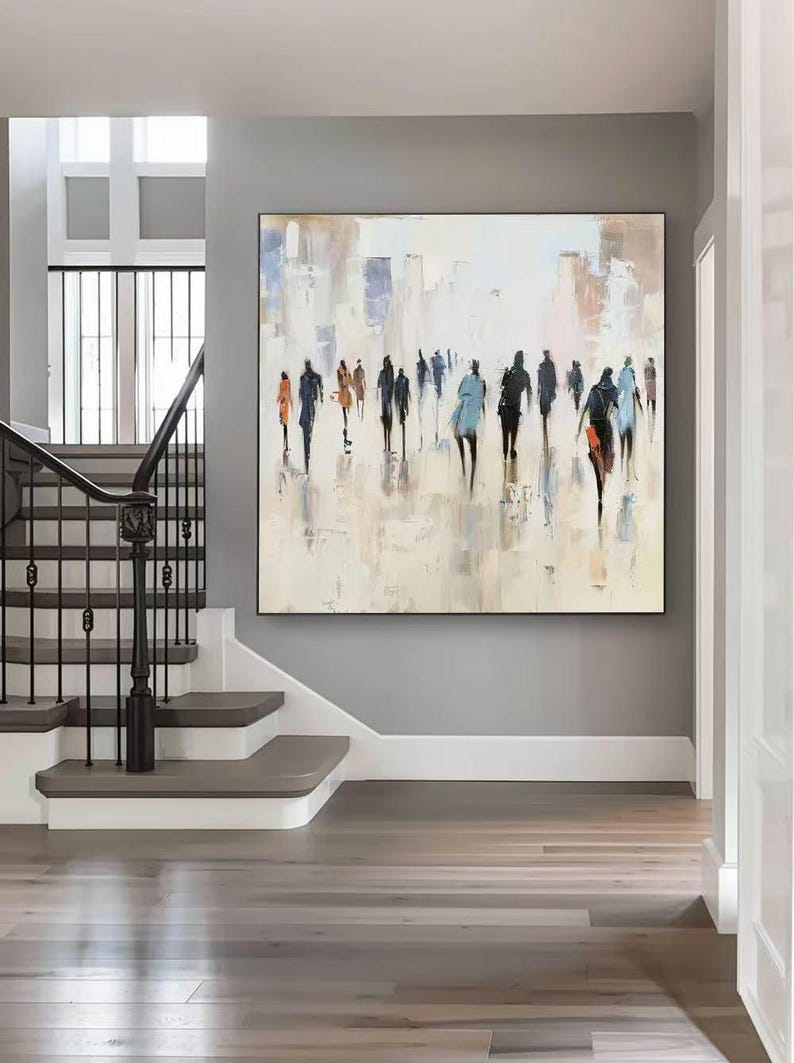 Handcrafted Figure Painting Modern Wall Art for Home Decor #MDP1035H - Etsy