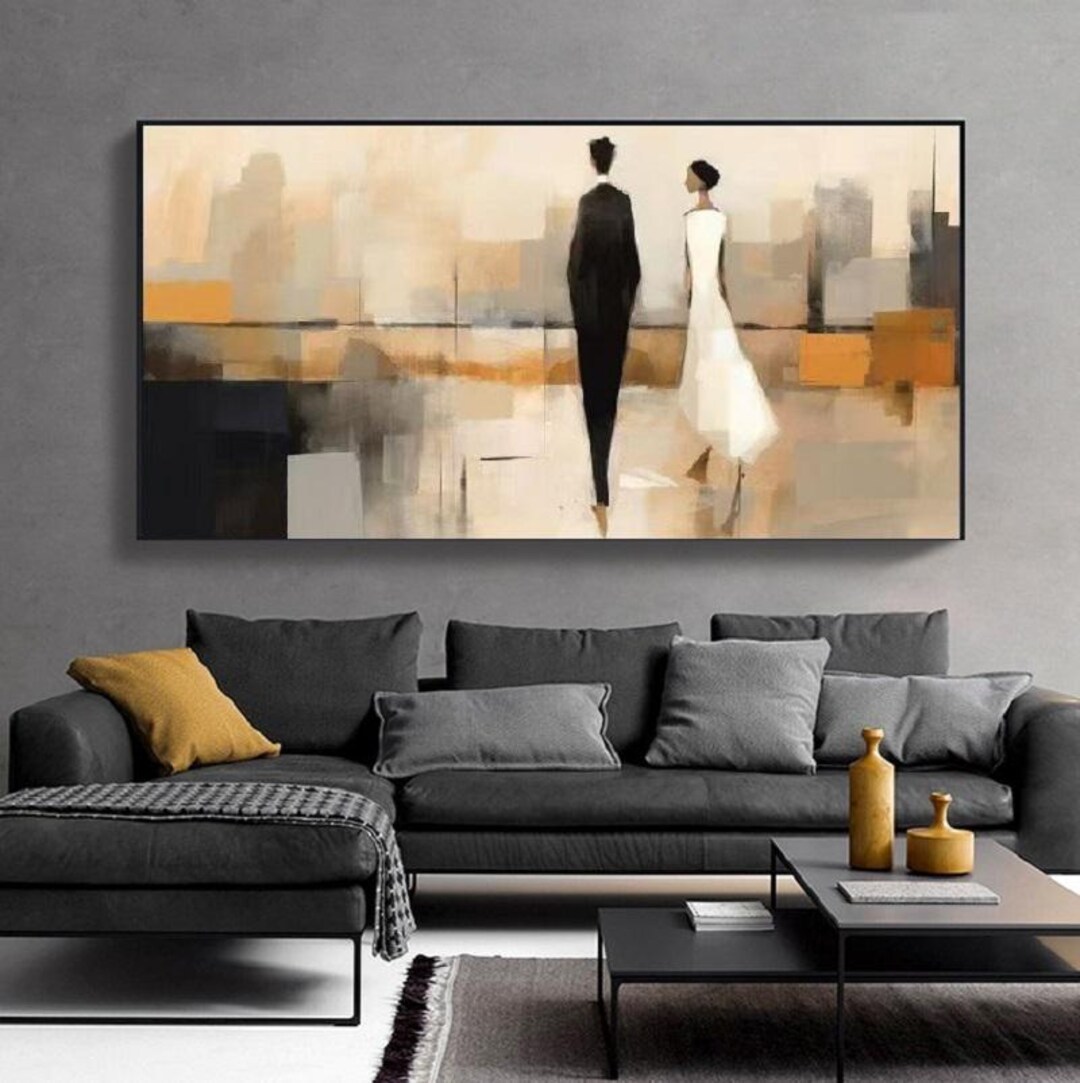 Handcrafted Figure Painting Modern Wall Art for Home Decor #MDP1077 - Etsy