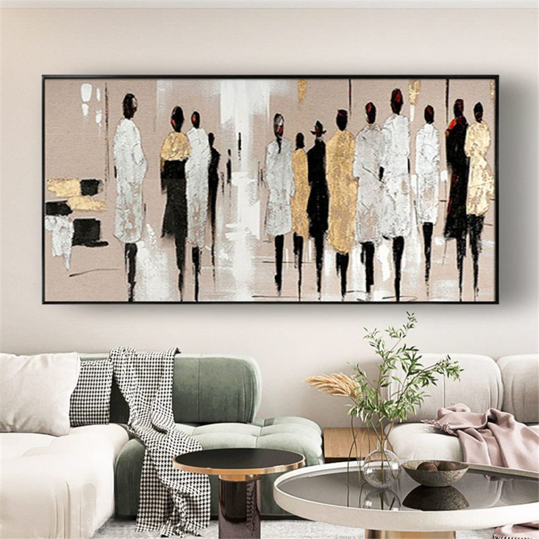 Handcrafted Figure Painting Modern Wall Art for Home Decor #MDP1026 - Etsy