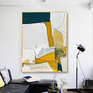 Framed Abstract Oil Painting on Canvas Modern Oil Painting - Etsy