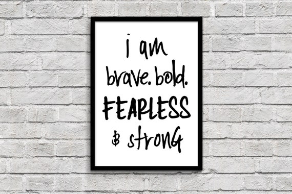 I Am Brave Bold Fearless & Strong 8.5 X 11 Already Framed | Etsy