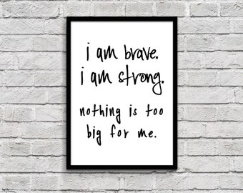 I Am Brave Bold Fearless & Strong 8.5 X 11 Already Framed | Etsy