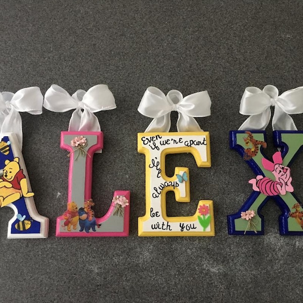 Winnie Pooh Custom Letters - Etsy