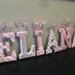 Custom 'ELIANA' 6 Grey and Pink Nursery Theme Letters 13.25 PER LETTER ...
