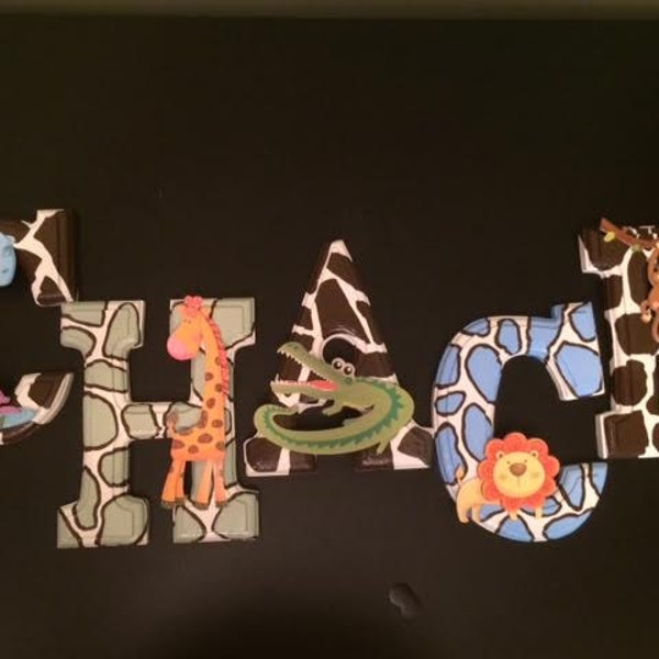 Animal Print Letters - Etsy