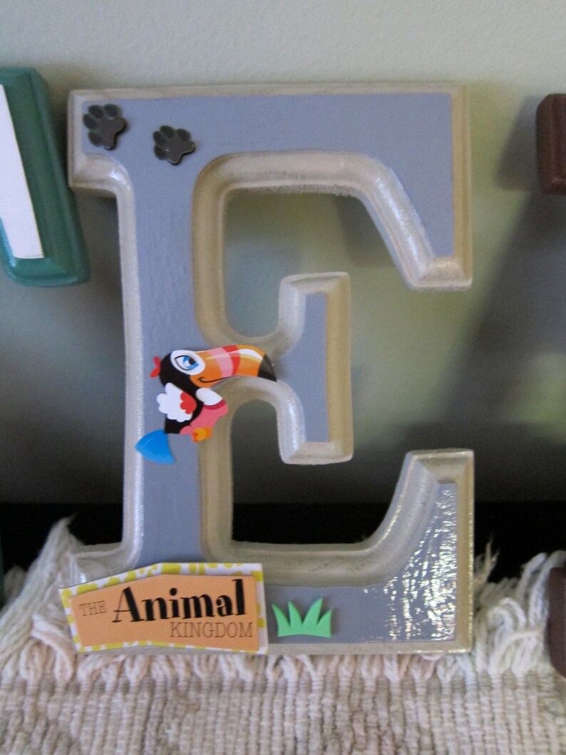 CUSTOM Jungle Animal Theme Nursery Letters 13.25 PER - Etsy