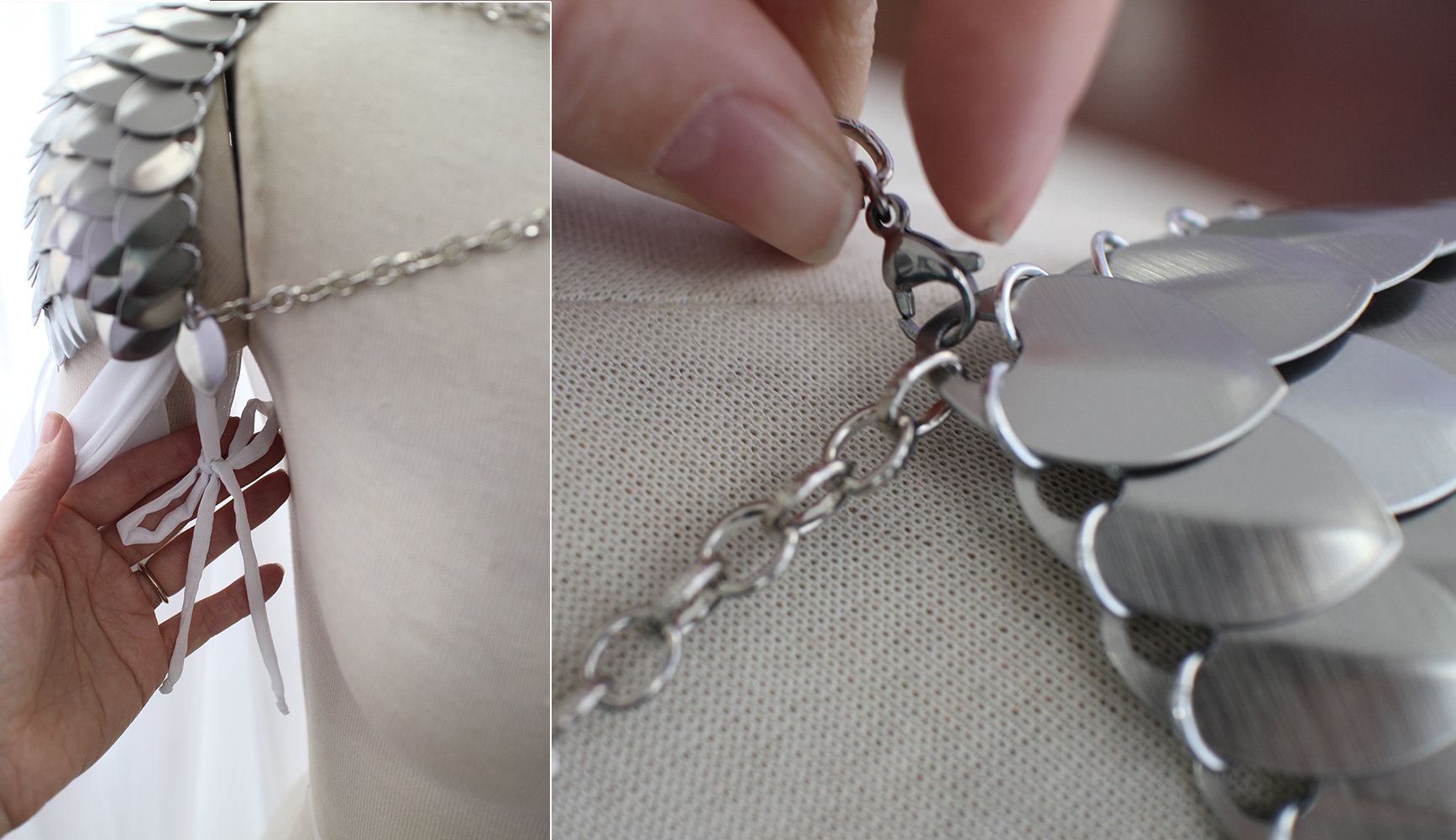 Silver Scale Mail Cape - Etsy