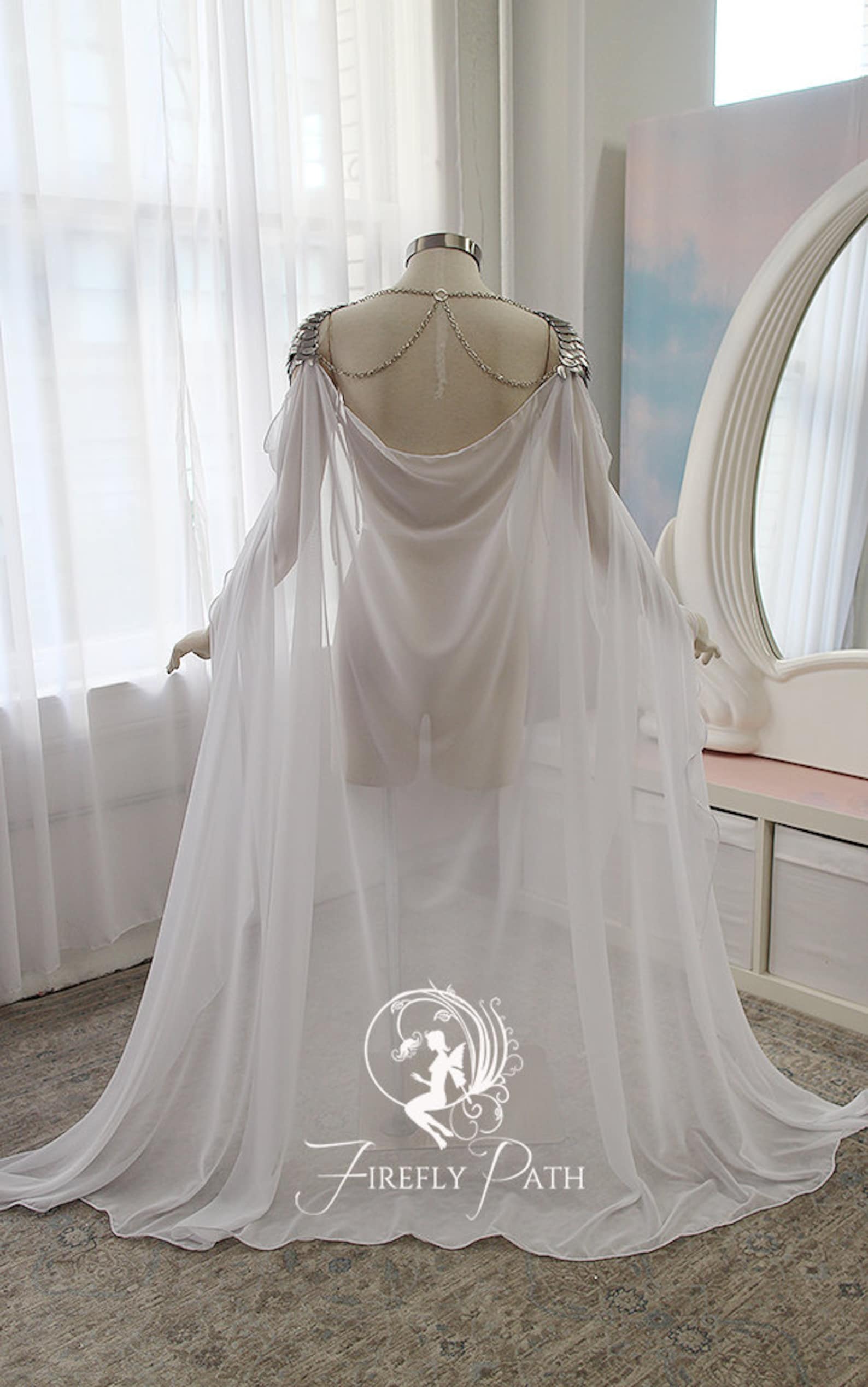 Silver Scale Mail Cape | Etsy