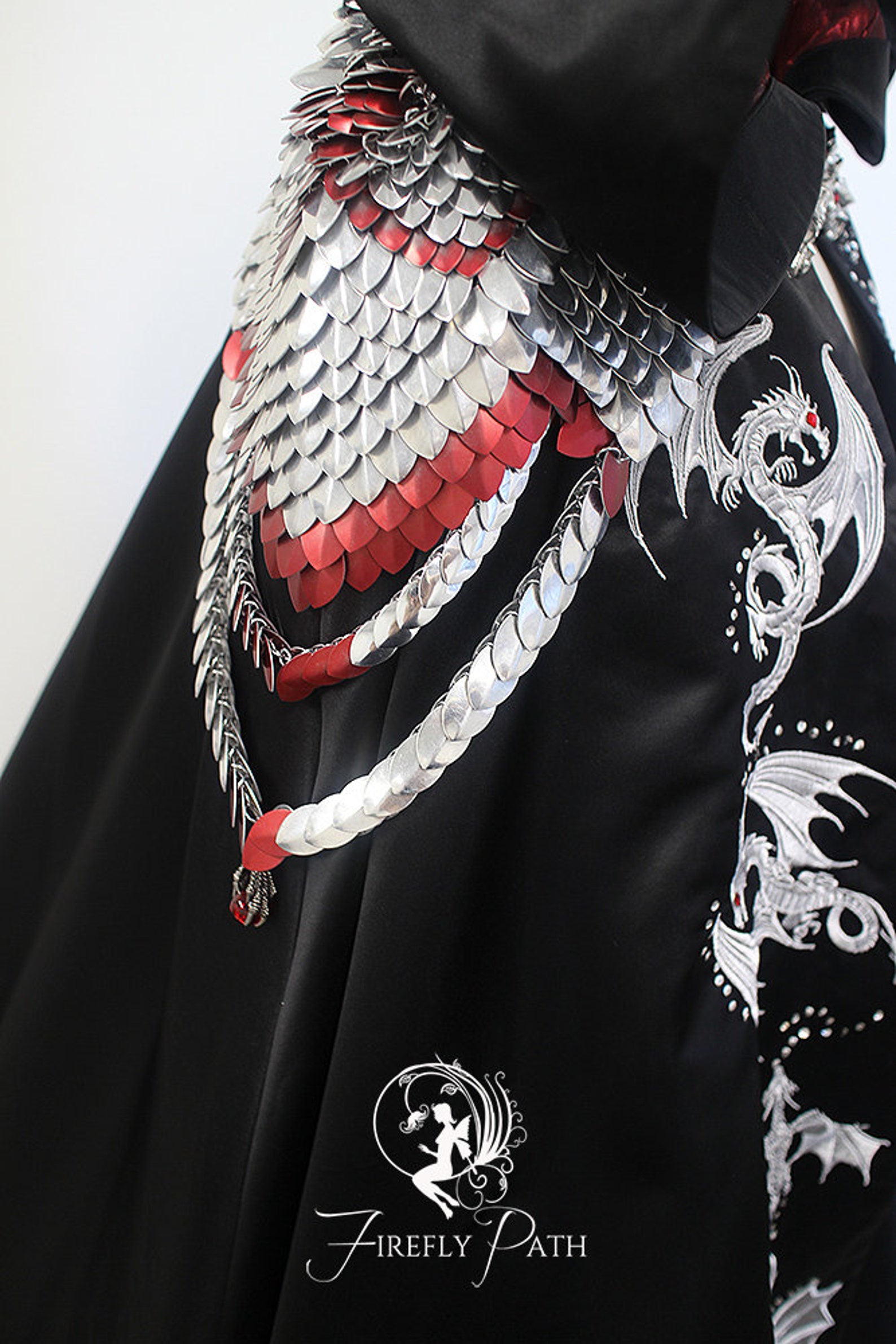 PATTERN How to Make Hooded Cape / Dragon Embroidery / Shoulder ...