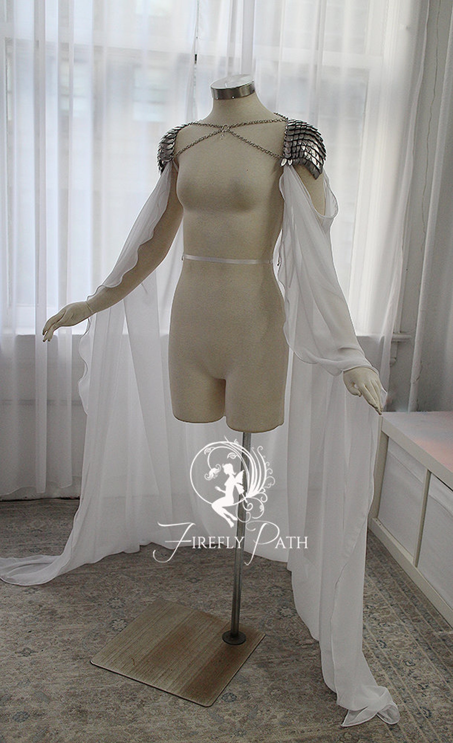 Silver Scale Mail Cape | Etsy