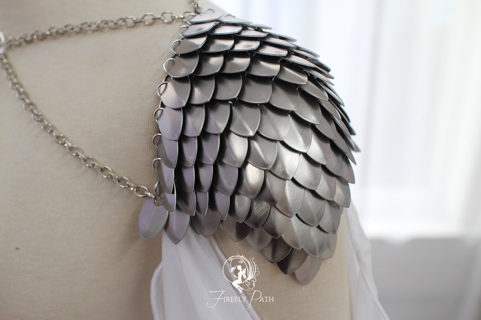 Silver Scale Mail Cape | Etsy