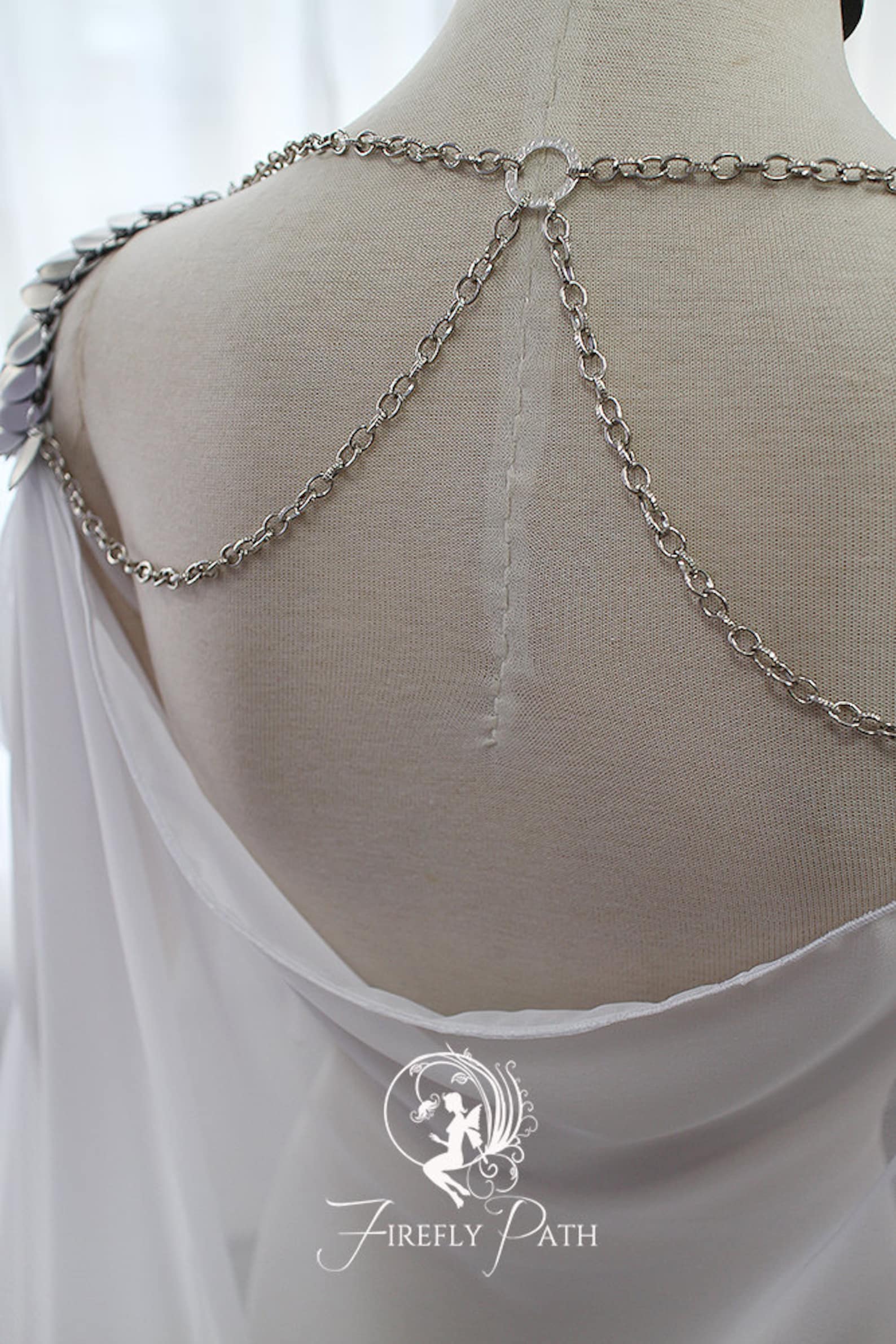 Silver Scale Mail Cape | Etsy