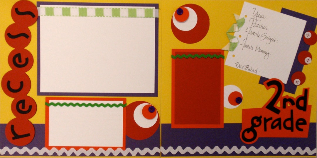 2nd Grade 12x12 Layout KIT - Etsy