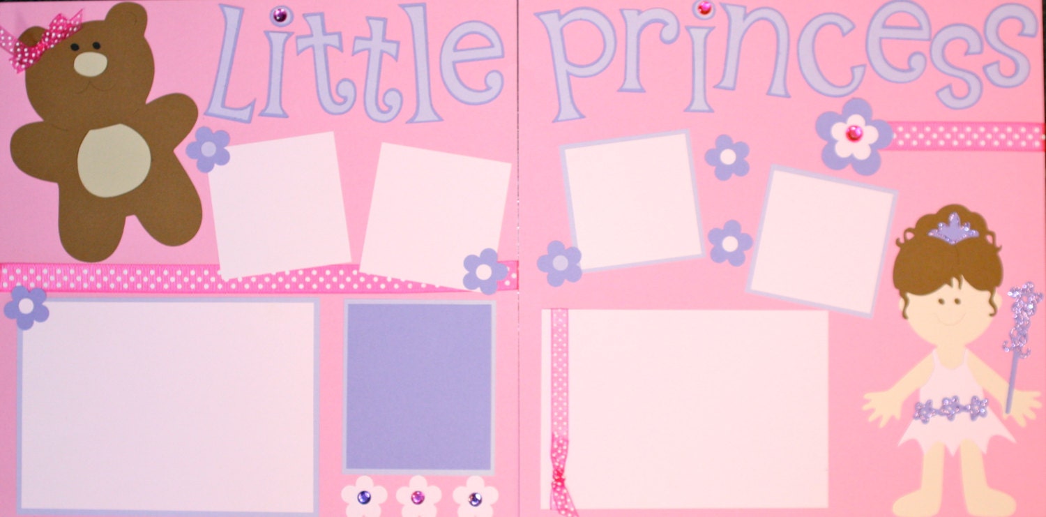 Little Princess 12x12 Premade Scrapbook Layout - Etsy