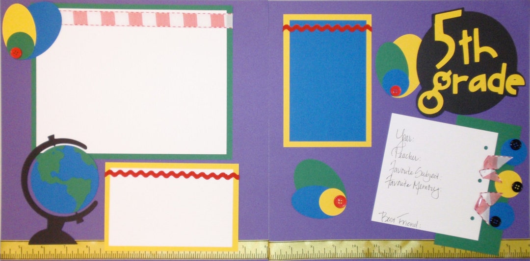 5th Grade Premade 12x12 Layout - Etsy