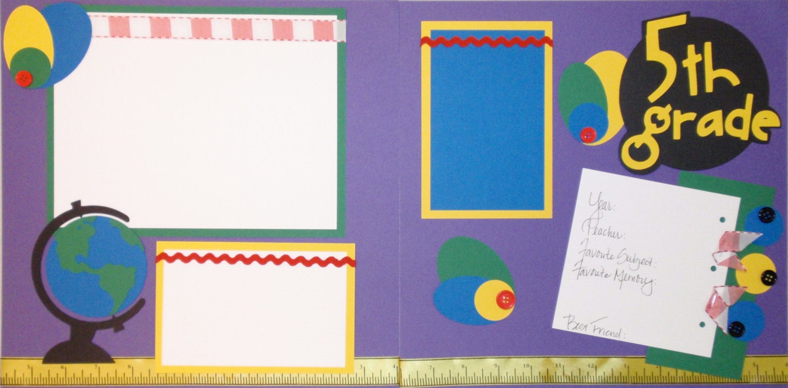 5th Grade Premade 12x12 Layout - Etsy
