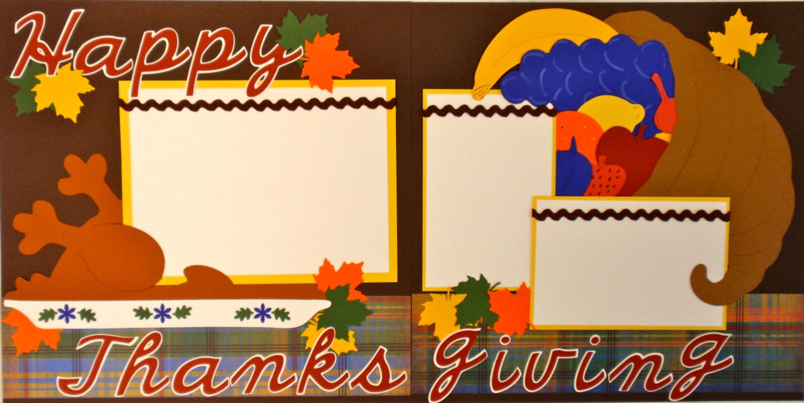 Thanksgiving 12x12 Premade Scrapbook Layout - Etsy