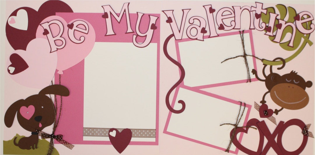 Be My Valentine 12x12 Premade Layout - Etsy