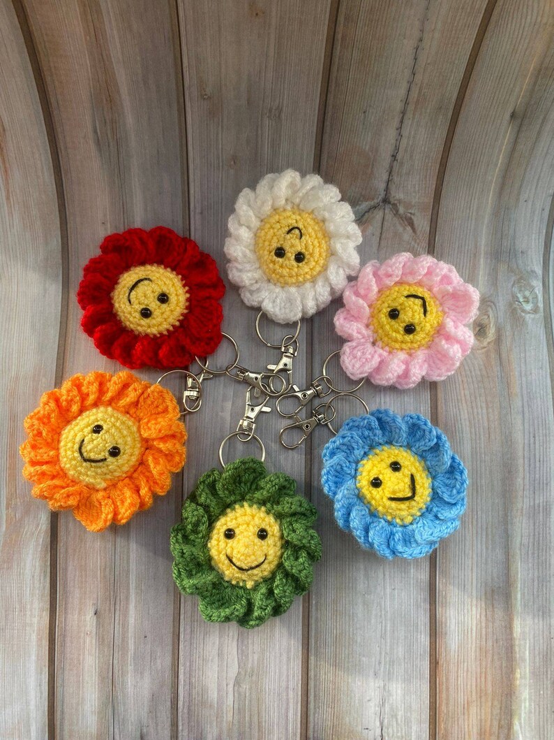 Sunflower Keyring - Etsy