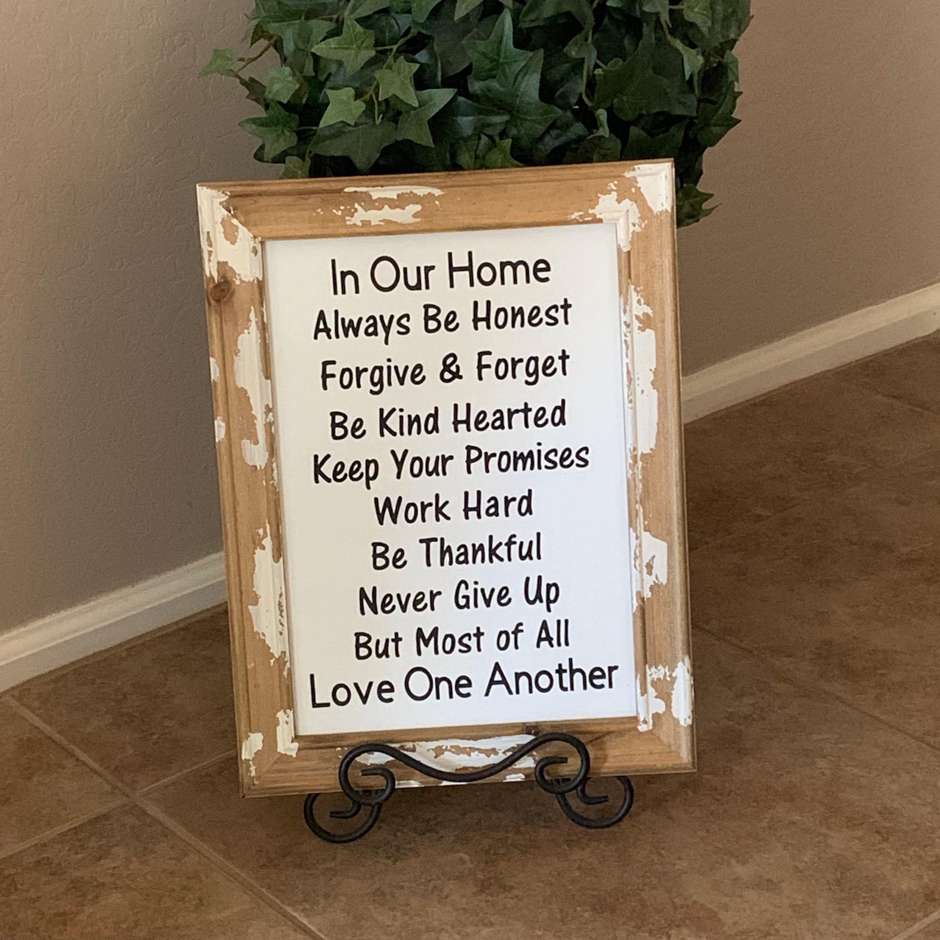 In Our Home Sign Home Rules Sign Home Decor Farmhouse | Etsy