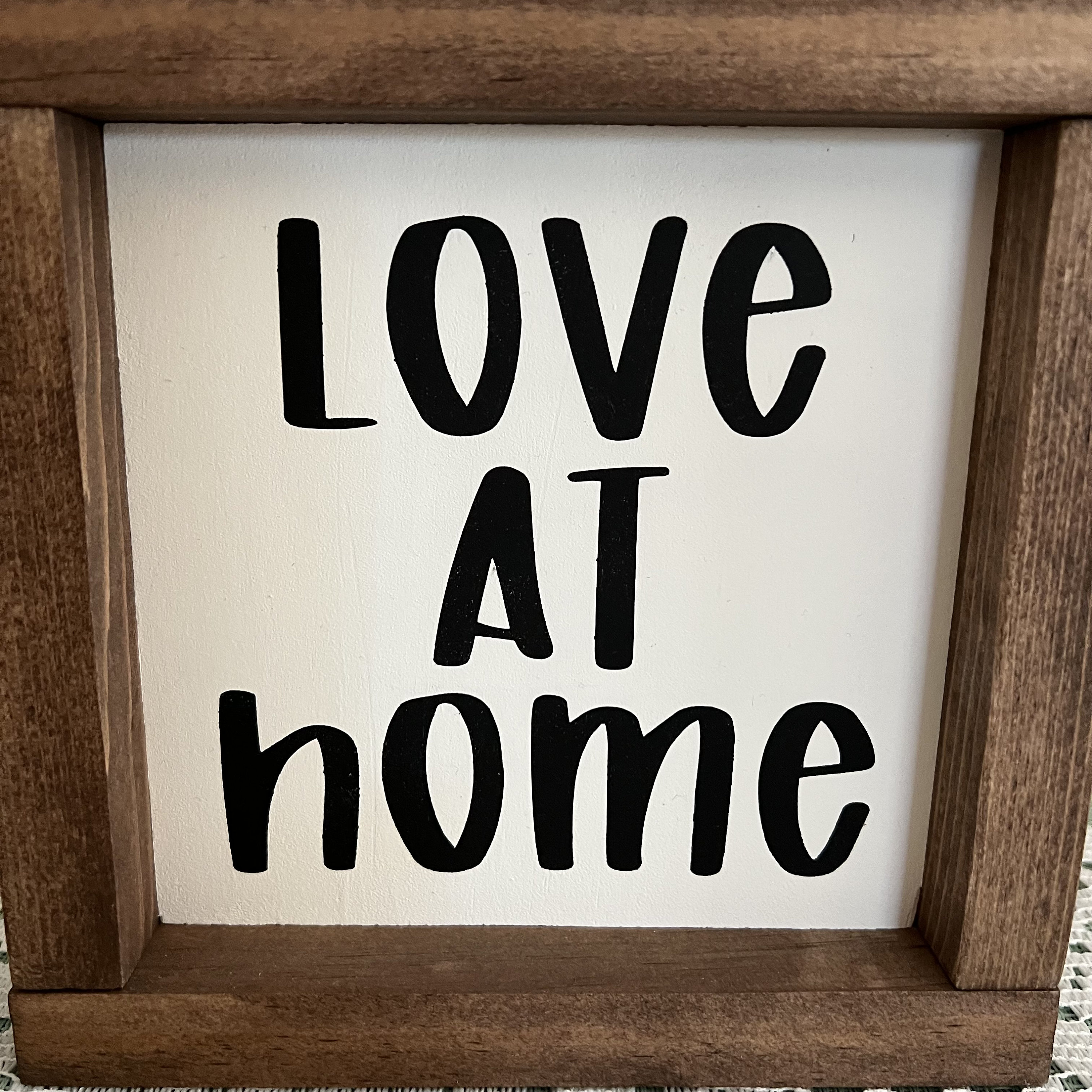 Love at Home Sign 7x7 Chunky Wood Sign Rustic Wood Sign - Etsy
