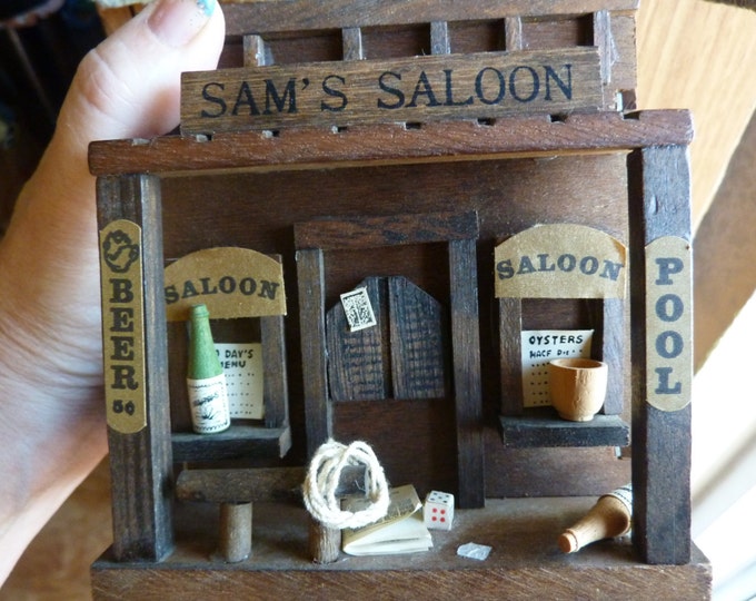 SAM'S Saloon Wooden Coaster Set Vintage Bar Ware - Etsy