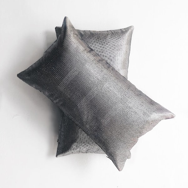 Silver Throw Pillow - Etsy