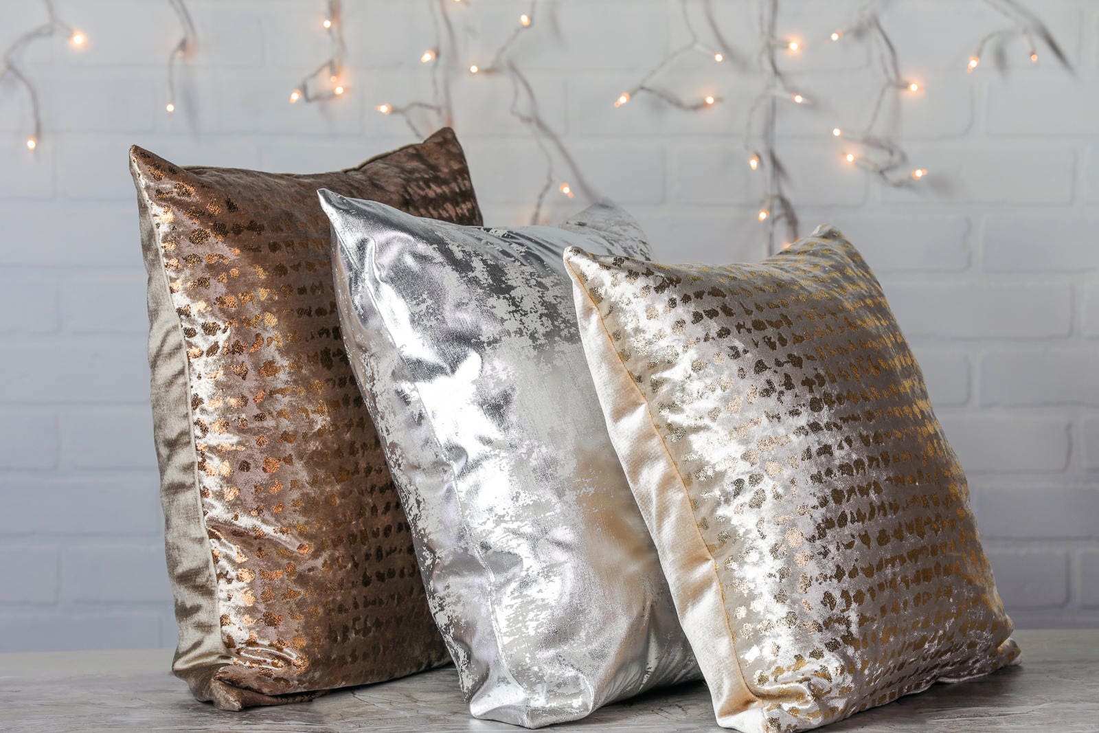 Gold Metallic Pillow - Etsy