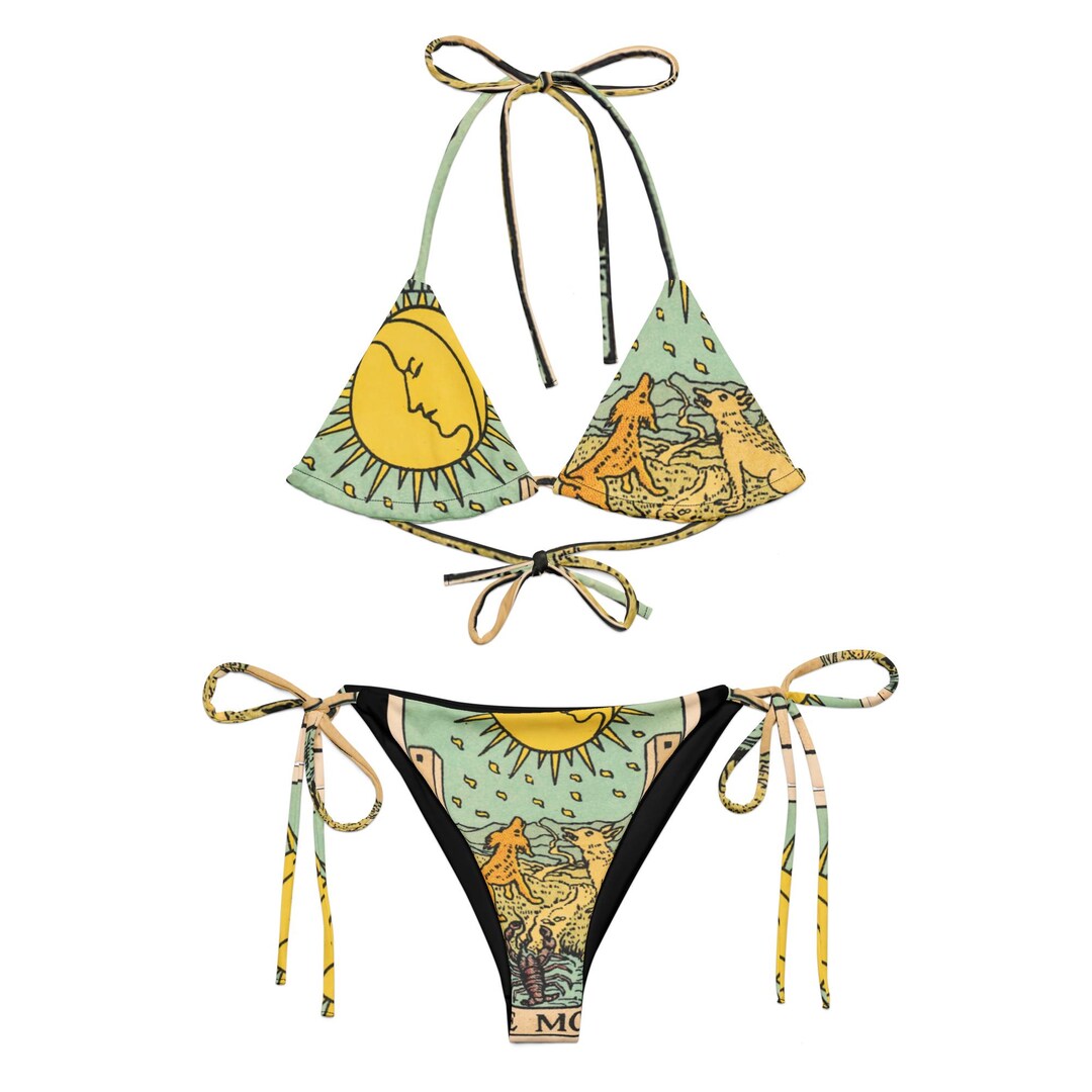 Moon Tarot Card Bikini - Witch Bikini - Gothic Swimsuit - Etsy