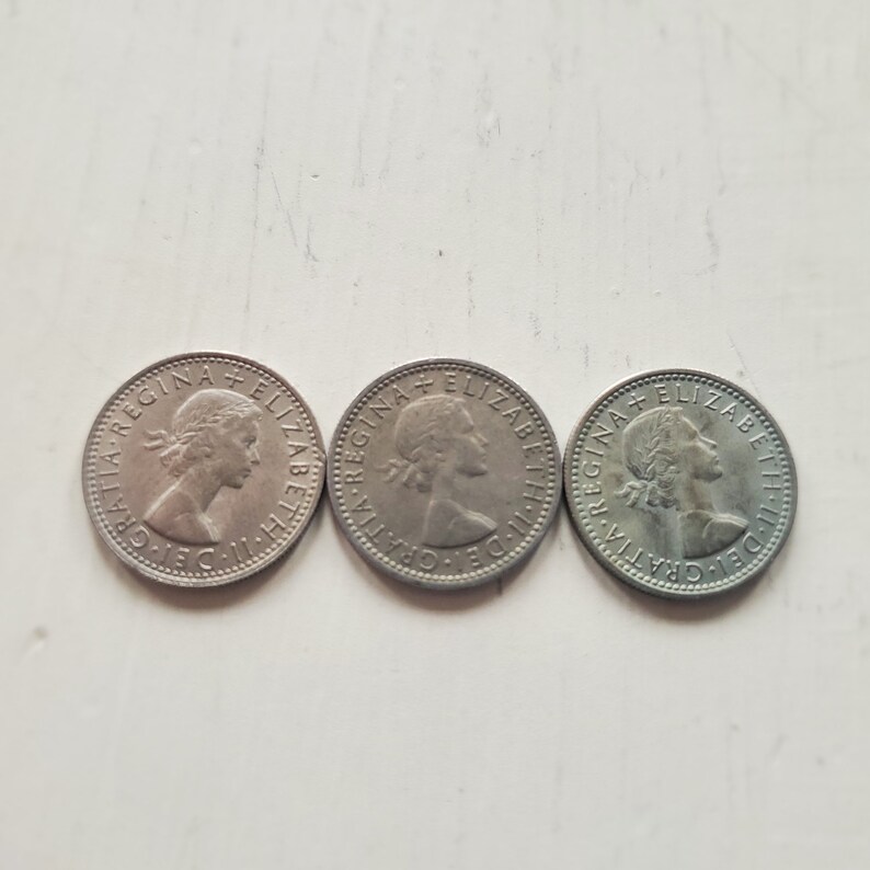 3x British Six Pence Bimetallic Coin Foreign Coins World - Etsy