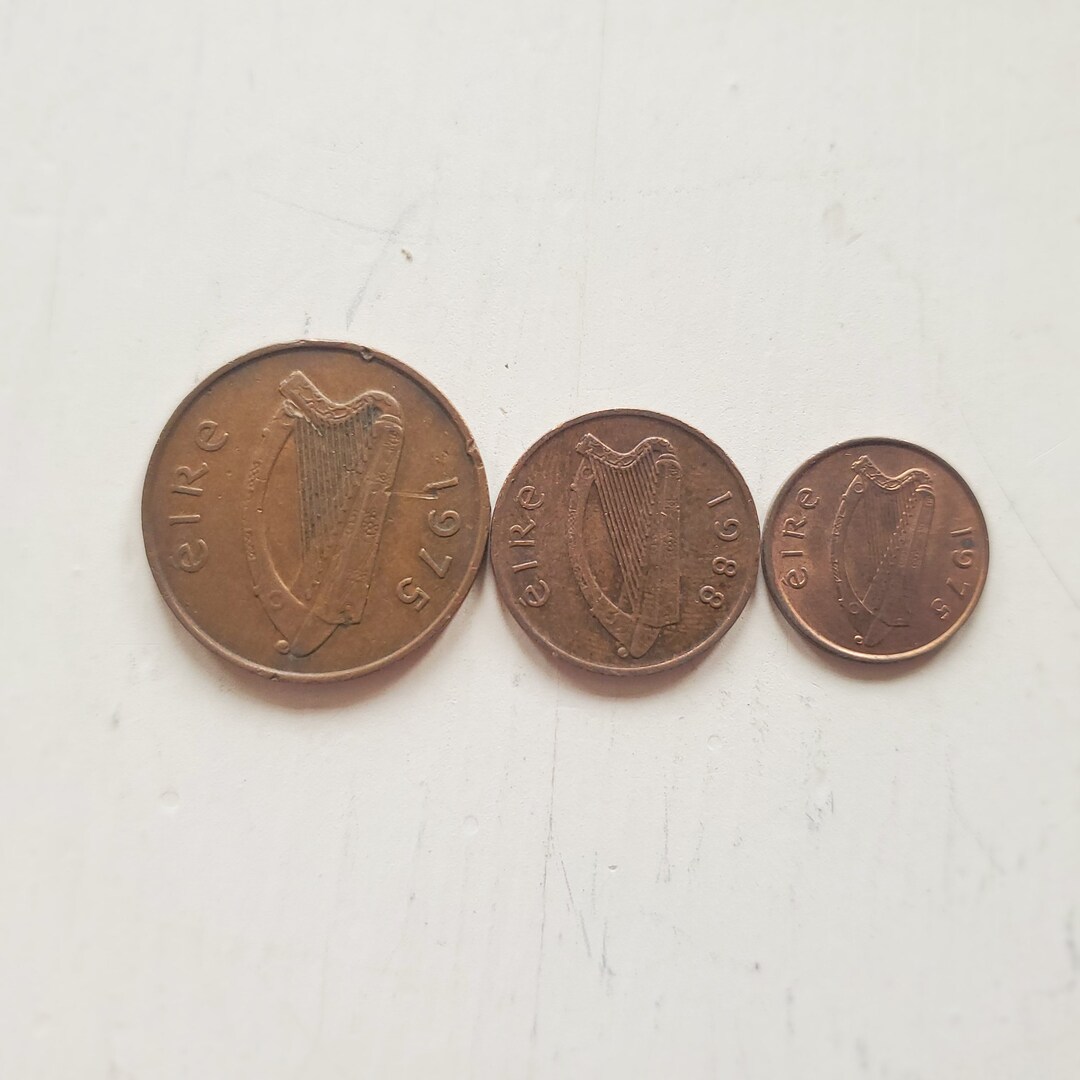 3x Irish Pound Coins Foreign Coins World Coins Coin - Etsy