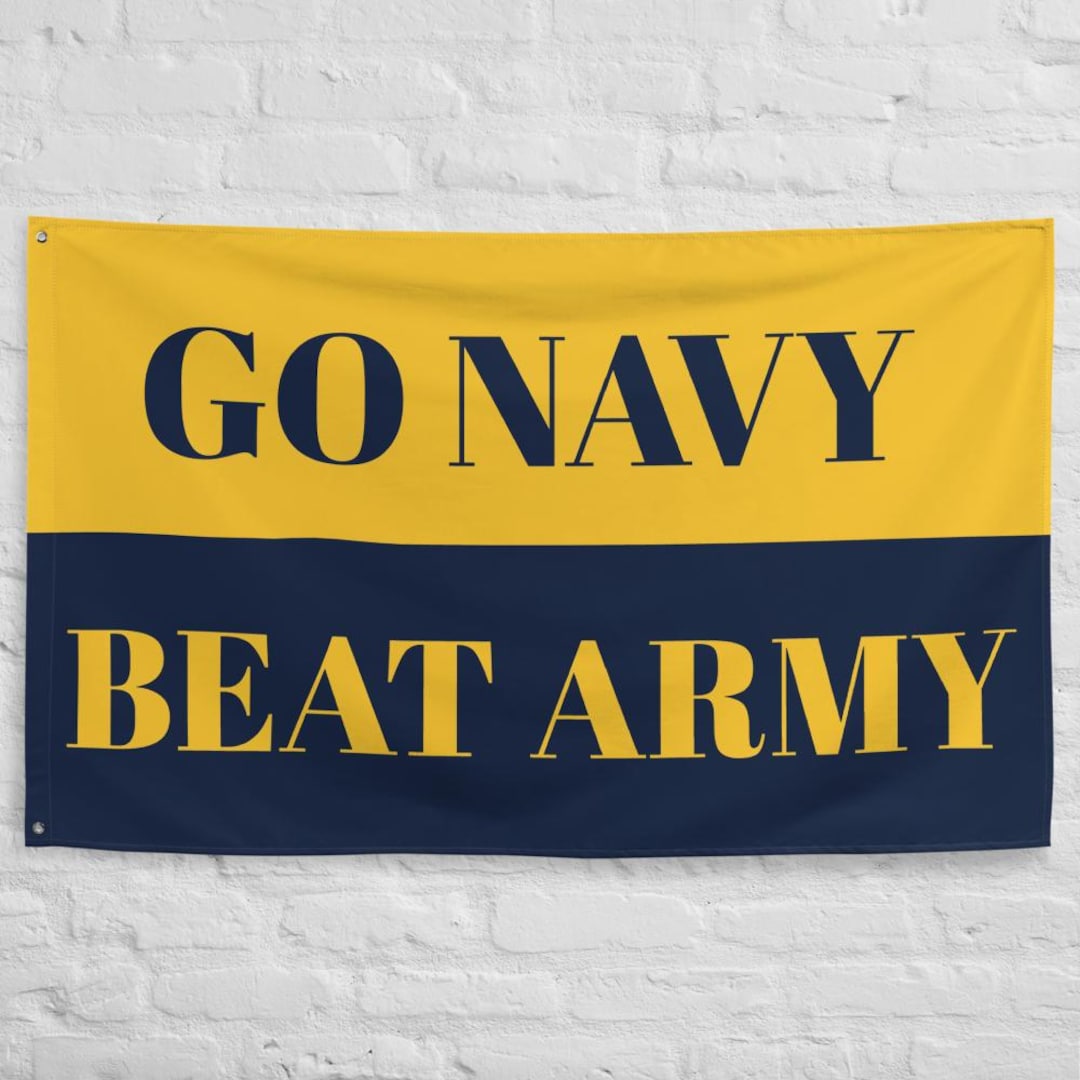 Large Go Navy Beat Army Flag - Etsy
