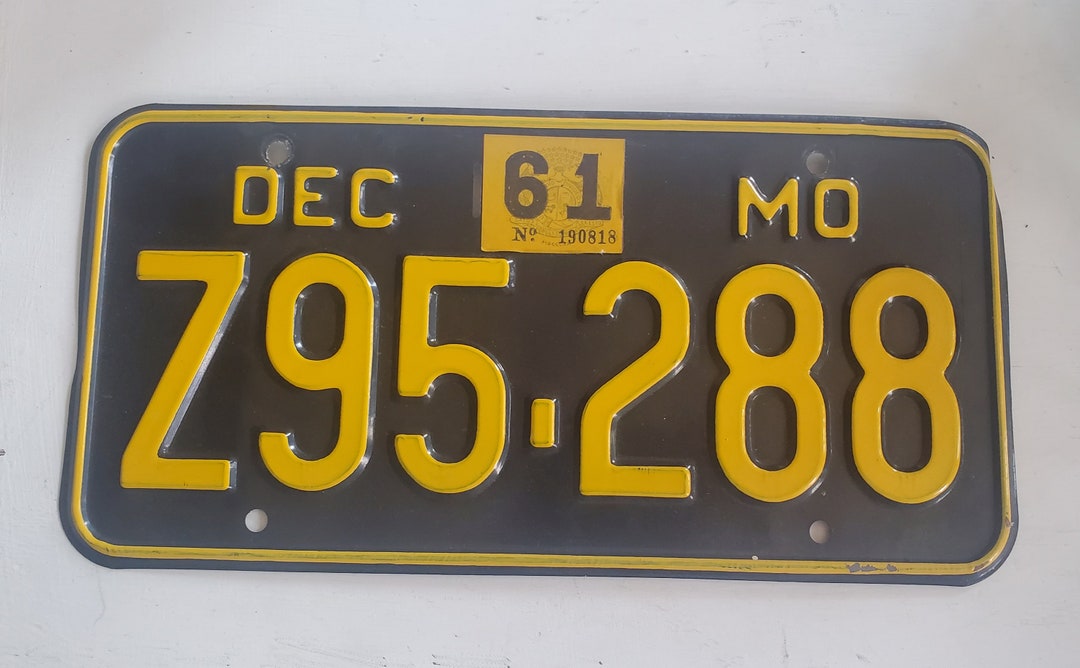 Rustic License Plates, Missouri Vintage Plates, Old Metal Plates, Show ...